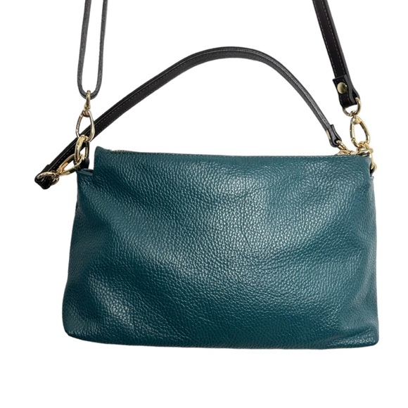 Valentina | Bags | Valentina Italian Triple Entry Pebbled Leather ...